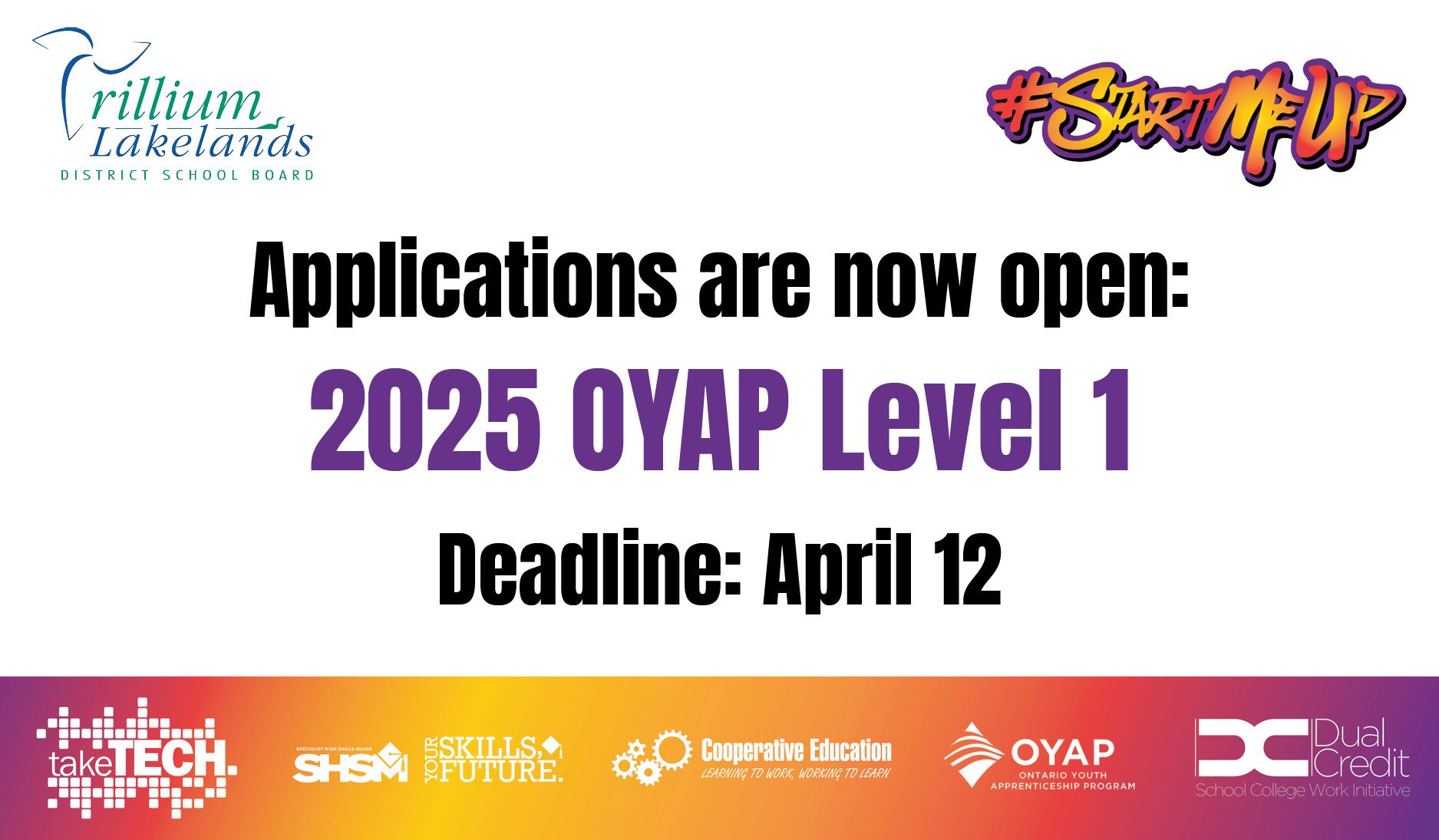2025 OYAP Level 1 applications are now open – I.E. Weldon Secondary School