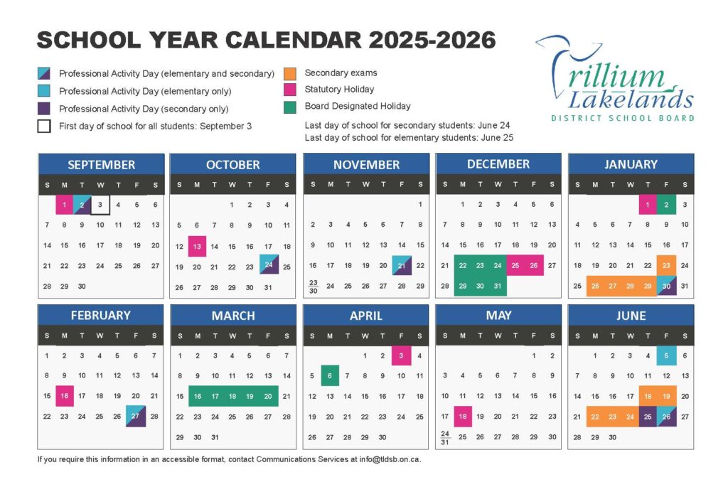 Calendar – I.E. Weldon Secondary School